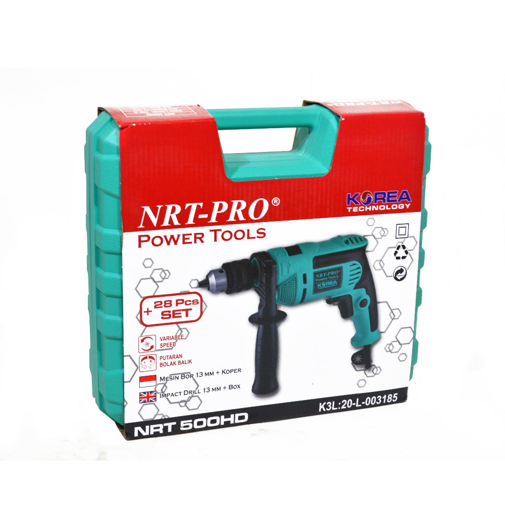Mesin Bor Beton Impact Drill NRT PRO 500 HD Set - tehniqdotcom